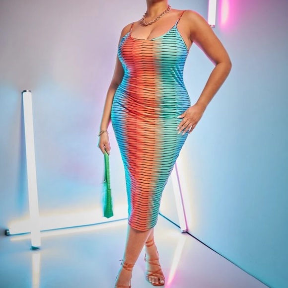 Dresses | Body Control Dress Colorful | Poshmark